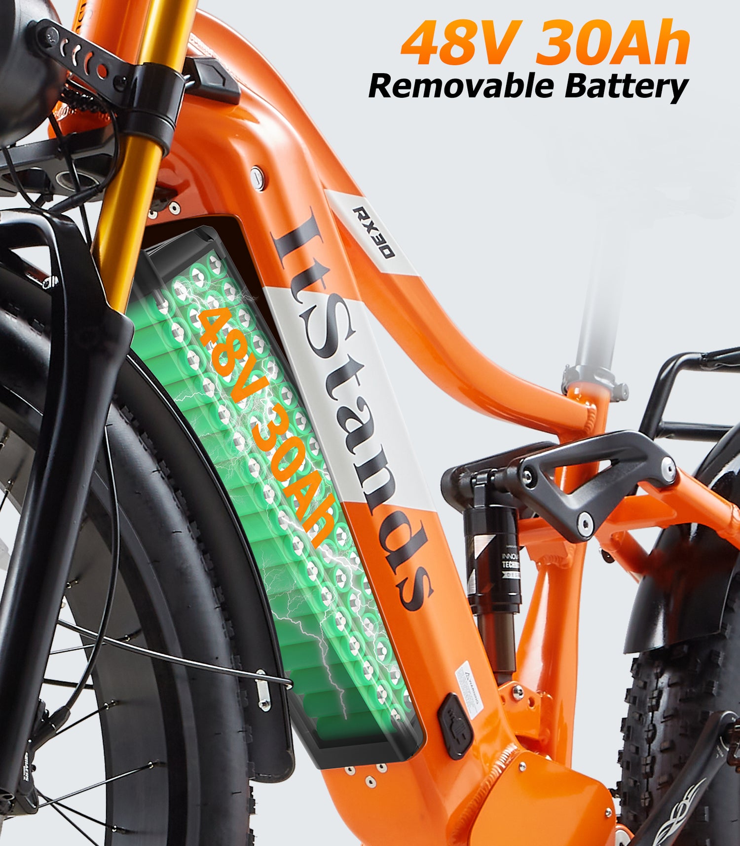 Itstands RX30 AWD Long Range Mountain eBike | 1000W 48V 30Ah | High ...